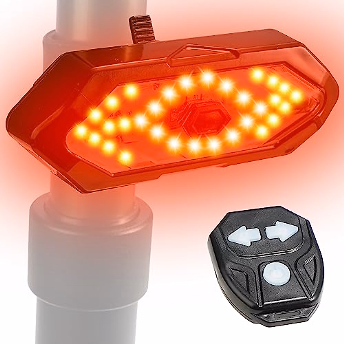 Himiway LED Bike Taillight Light Bike Light with Turn Signals(Remote Control) / Taillight(Colorful) / Taillight with Brake Sensor/Taillight with Alarm Horn Bicycle Light Waterproof USB Rechargeable