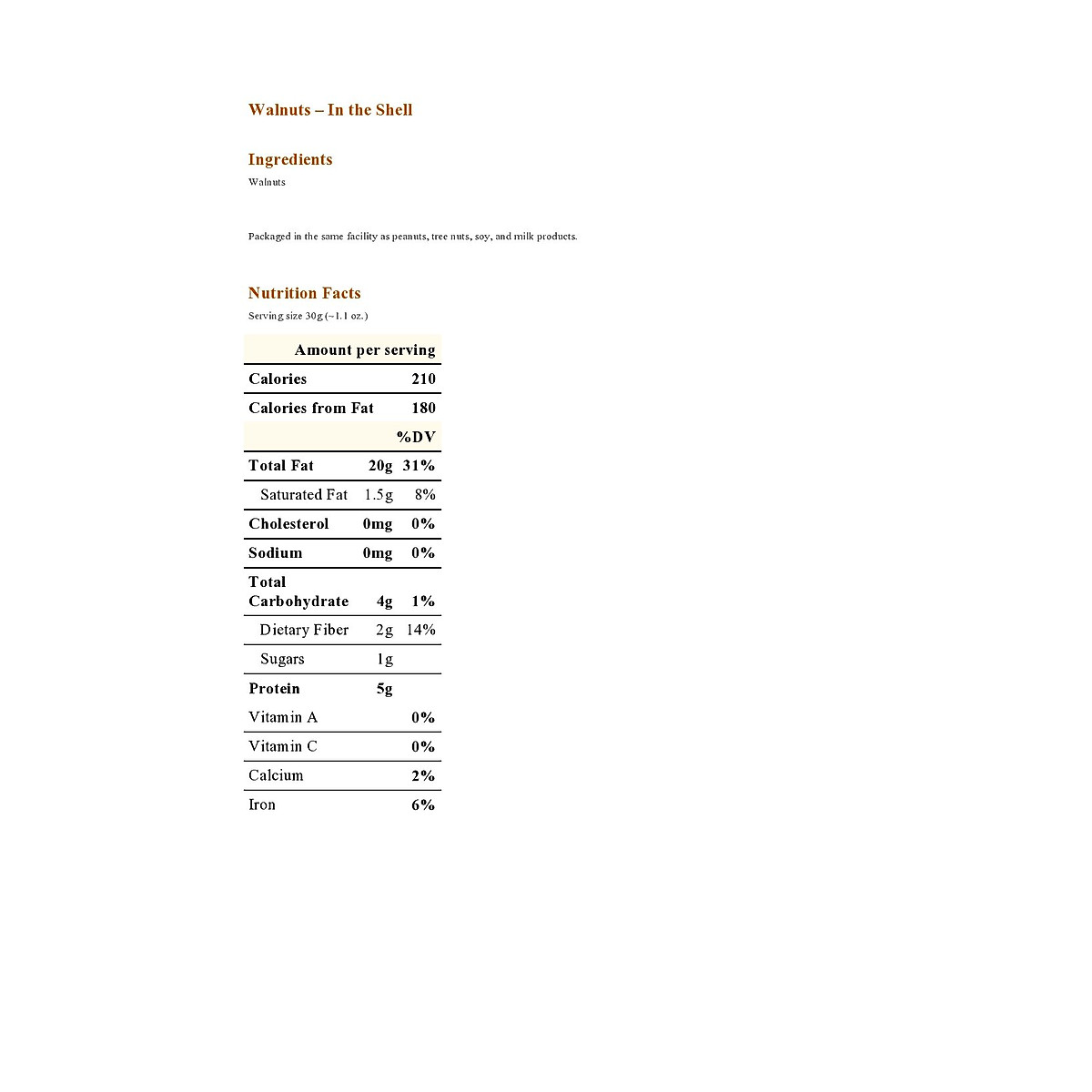 In Shell Jumbo Walnuts - 20 lb.