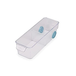 Joseph Joseph FridgeStore Compact Fridge Storage Bin, Small, Clear/Blue