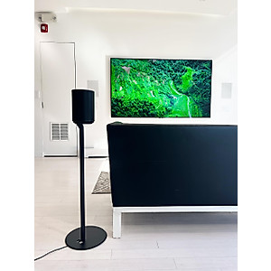 ynVISION.DESIGN Fixed Height Floor Stand Compatible with SONOS Era 100 and Era 300 - Black 2 Pack (Pair)