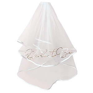 ModParty Bride to Be Veil Women’s Tulle Short Bachelorette Party Wedding Veil With Comb