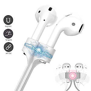Ultra Strong Magnetic Airpod Pro Strap Anti-Lost Cord Sports Lanyard Compatible with Airpods 3rd 2nd Generation Pro 3 2 1 (White)