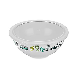 Camco Life is Better at The Campsite Nesting Bowl Set with Lids | Great for On-The-Go Lifestyles | Features (4) Durable Melamine Bowls with (4) Plastic Lids (53451)