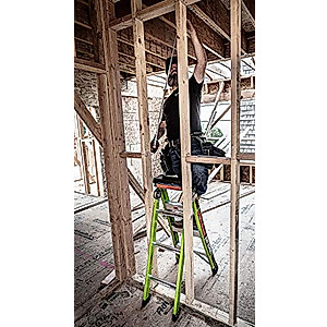 Little Giant Ladders, King Kombo, Professional, 4 ft. A Frame, 7 Ft. Extension, Fiberglass, Type 1AA, 375 lbs weight rating, (13470-001)