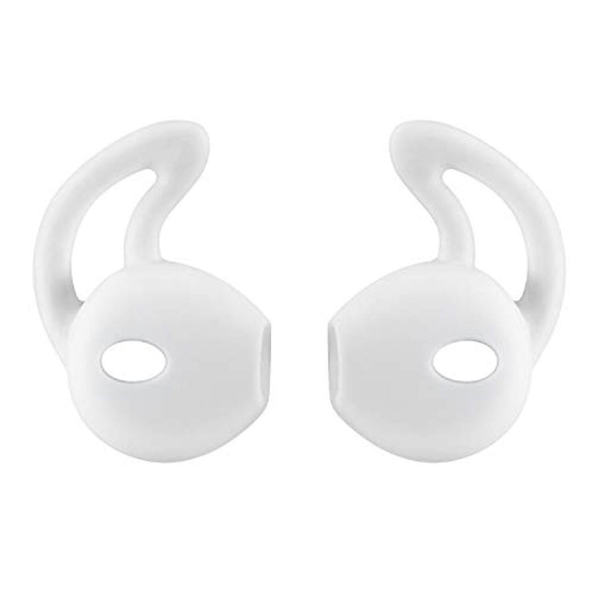 D & K Exclusives Ear Hook Covers for Earbud Headphones, Noise Isolation Anti-Slip Silicone Earbuds/Ear Plug Tips 3 Pair Cover Tips Accessories Compatible Headset MNHF2AM/A (White 6PCS)