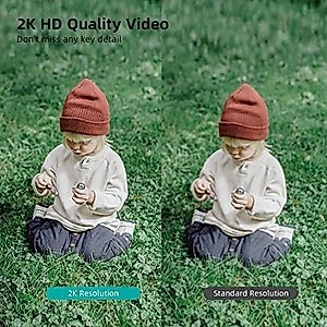 DEKCO 2K Security Camera Outdoor, WiFi Surveillance & Security Camera Pan & Tilt 360° View, 3MP Home Security Camera with Motion Detection Auto Tracking Smart Alerts, 2-Way Audio, IP66 Weatherproof