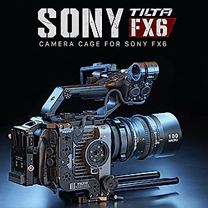 Tilta Camera Cage Compatible with Sony FX6 | Includes: Quick Release Baseplate | Side Arm | Multi-Functional Top Plate