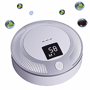 AIRPROSSING Rechargeable Refrigerator Air Purifier, Ozone Purification System, Screen design,3 Speed, Portable Mini refrigerator deodorizer for Car, Bedroom,Shoe Cabinet, Refrigerator (white)