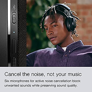 Bowers & Wilkins Px7 S2 Over-Ear Headphones (2022 Model) - All-New Advanced Noise Cancellation, Works with B&W Android/iOS Music App, Slim & Lightweight, 7-Hour Playback on 15-Min Quick Charge, Black