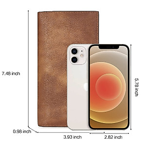 BOSTANTEN Womens Leather Wallets RFID Blocking Large Capacity＆Leather 15.6 inch Laptop Backpack Computer Bag