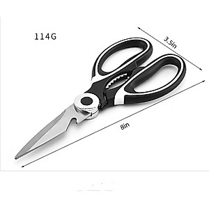 zhuolaiyan Kitchen Shears for Cutting Meat, Stainless Steel,Multipurpose Kitchen Scissors for Meat, Chicken, Fish, Vegetables, Herbs – Bottle Opener, nuts, etc.