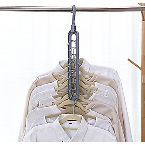 Magic Hanger Space-Saving Hanger Multifunctional Smart Wardrobe Magic Hanger Premium Wardrobe Clothing Stacking Hanger 9 Slots (Pack of 4)
