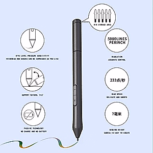 PUFAN Graphics Drawing Tablet, 8.3 X 7 Inch Ultrathin Graphic Tablet, with 8192 Levels Pressure Sensitive Pen, Compatible Mac, Windows and Android, for Drawing, Design, Art Creation Sketch