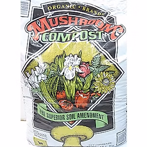 Black Kow Organic Brands Mushroom Growing Mix Compost Plant Fertilizer Soil Supplements for Vegetables, Flower Garden, Shrub, and Trees, 40 Pounds