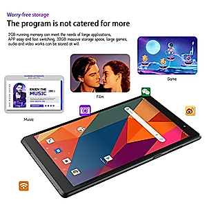 NOVOJOY Tablet 8 inch Tablet PC, Android 11 Tablets, Quad-Core 2GB RAM 32GB ROM WiFi IPS 8 Inch HD Display 4300mAh Tablets. (Black)