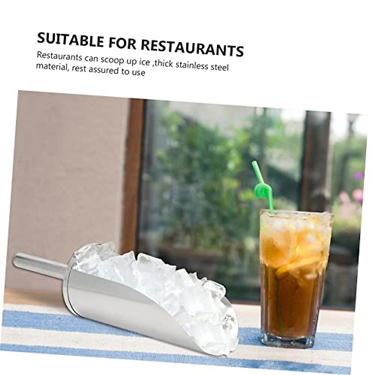 Hoement 1pc Multi-function Spatula Stainless Steel Ice Cubes Plastic Food Stainless Steel Ice Scoop Dry Goods Scoop Metal Candy Scoop Bar Ice Scoop Ice Metal Scooper Ice Scooper Ice Scoops