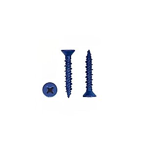 ((Qty 640) Concrete Screws 3/16” x 1 1/4” P/Flat Head for Anchoring to Masonry, Block or Brick Stucco 64 Pack 6 Drill Bits