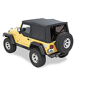 Pavement Ends by Bestop 51148-35 Black Diamond Replay Replacement Soft Top Tinted Windows; No door skins included for 1997-2006 Jeep Wrangler