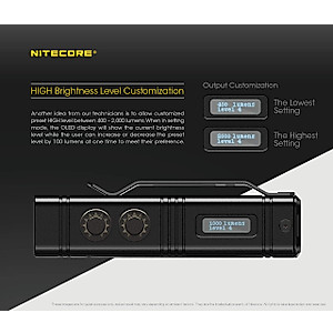 NITECORE TM10K TM10K Tiny Monster 10,000 Lumen Burst Rechargeable Flashlight, Black