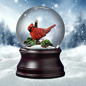 Holiday Cardinal Snow Globe by The San Francisco Music Box Company