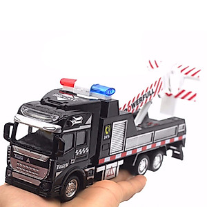 1/65 Alloy Diecast Container Truck Model Toy, Engineering Vehicle for Kids