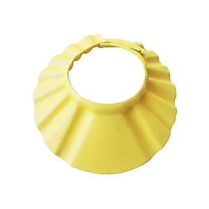 Baby Bath Cap Creative Shampoo Protective Hat and Ear Protection Adjustable Soft Bathing Shower Cap for Baby Baby Bath Hat Yellow