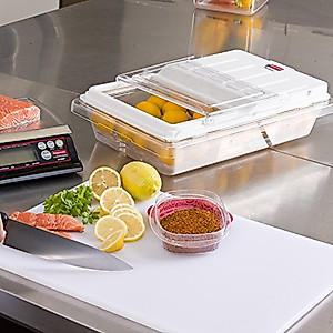 Rubbermaid Commercial Products Food Storage Box/Tote for Restaurant/Kitchen/Cafeteria, 2 Gallon, Clear (FG330700CLR) Lid sold separately