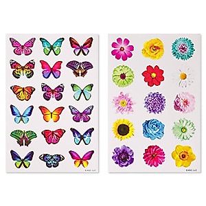 American Greetings Kids Sticker Sheets, Butterflies and Flowers (165-Count)