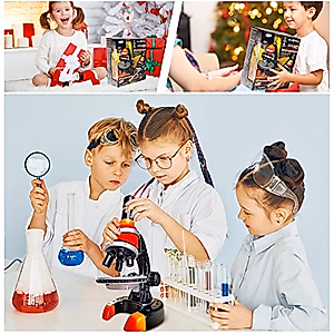 Microscope Kit for Kids 8-12,Ideal Science Experiment Toys for Boy Girl.Student Educational STEM Project,1250x Beginner Microscope,7X Magnifier Set to Child Activities.Gift Package for Age 8 9 10 11