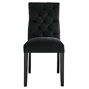 Modway Duchess Performance Velvet Set of 2 Dining Chair, Black