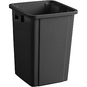 Mix.Home 19 Gallon Black Square Trash can Restaurant Trash can Commercial Trash can Tall Plastic Trash can Industrial Trash can Square Trash cans for Kitchen Janitorial Trash can