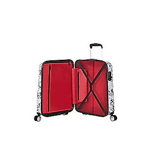 American Tourister Spinner S (55 cm-36 L), White (Minnie Comics White)