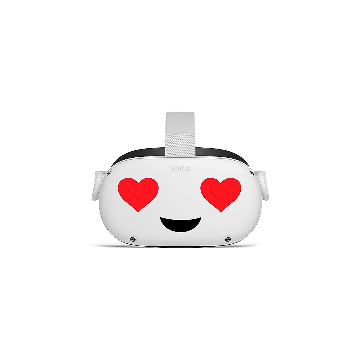 UwU Heart Face - Oculus Quest 2 - Decals - Black & Red