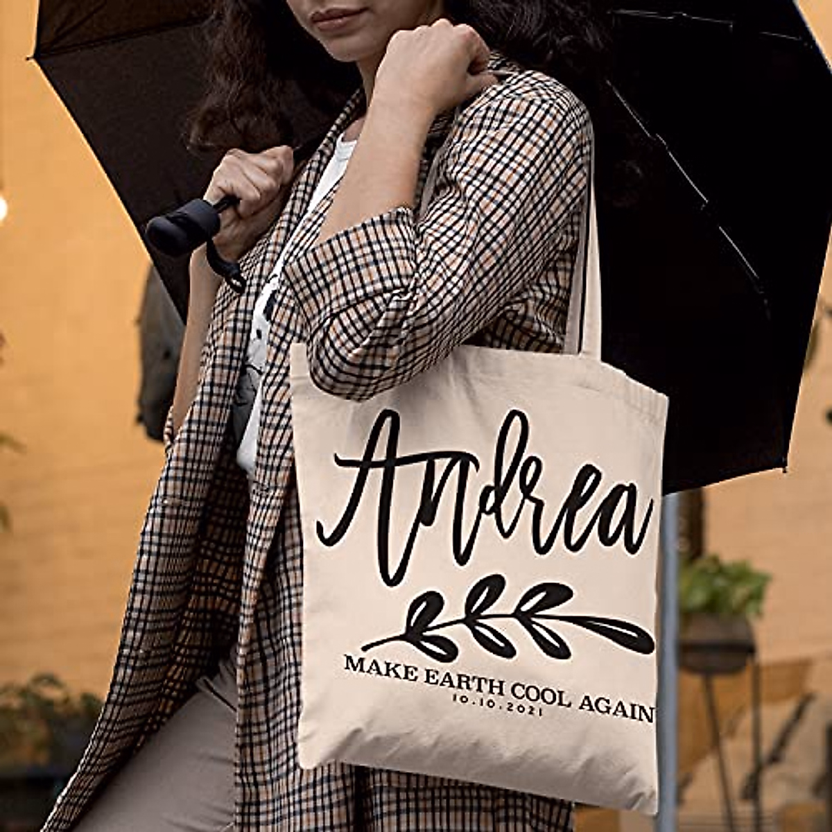 Generic Personalized Wedding Tote Bags Gift, Bride - Customized Floral Women Bag Custom Funny Beach Travel Grocery Bridesmaid Bachelorette Party Accessories Gifts C2, Beige, Single