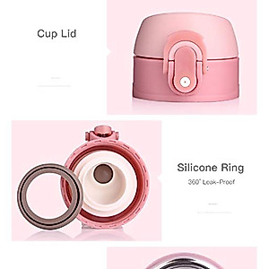 GOODESERVE Kids Water Bottle Vacuum Insulated Stainless Steel Flask Thermos 260ml