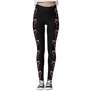 AMDBEL Christmas Leggings for Women 2023, Women's Christmas Leggings Christmas Pants Graphic Printed Skinny Tights Yoga Pants