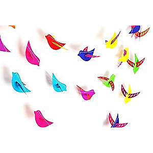 Seyal® Rainbow 3 d birds garland Paper Garland