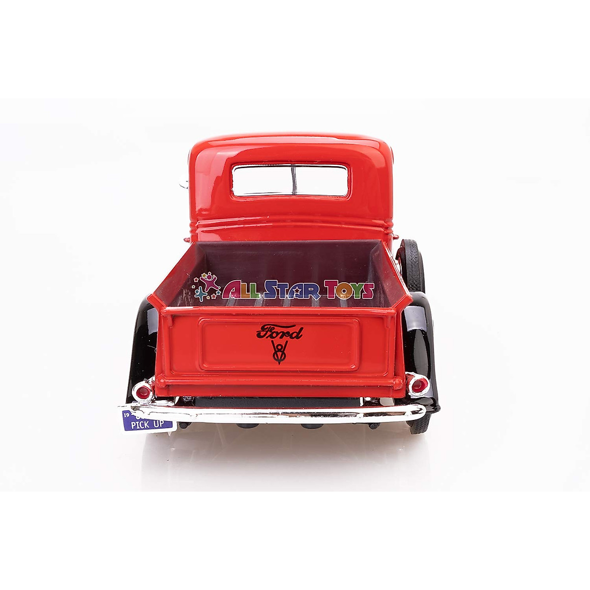 1937 Ford Pick Up Truck, Red With Black - Showcasts 73233 - 1/24 Scale Diecast Model Car by Motor Max