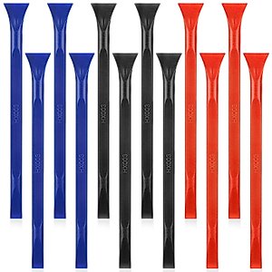 12 Pcs Colorful Plastic Scraper Cleaning Tool Multi-Purpose Stiff Scraper Pen-Shaped Scraper Tool Non-Scratch Kitchen Scraper Cleaning Pen for Stickers Labels Oil Stains Food Dirt