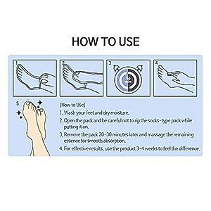 Pack of 2, Korean Beauty Cosmetics Premium Foot Care Pack Moisturizing Socks for Moisturizing and Nutrients