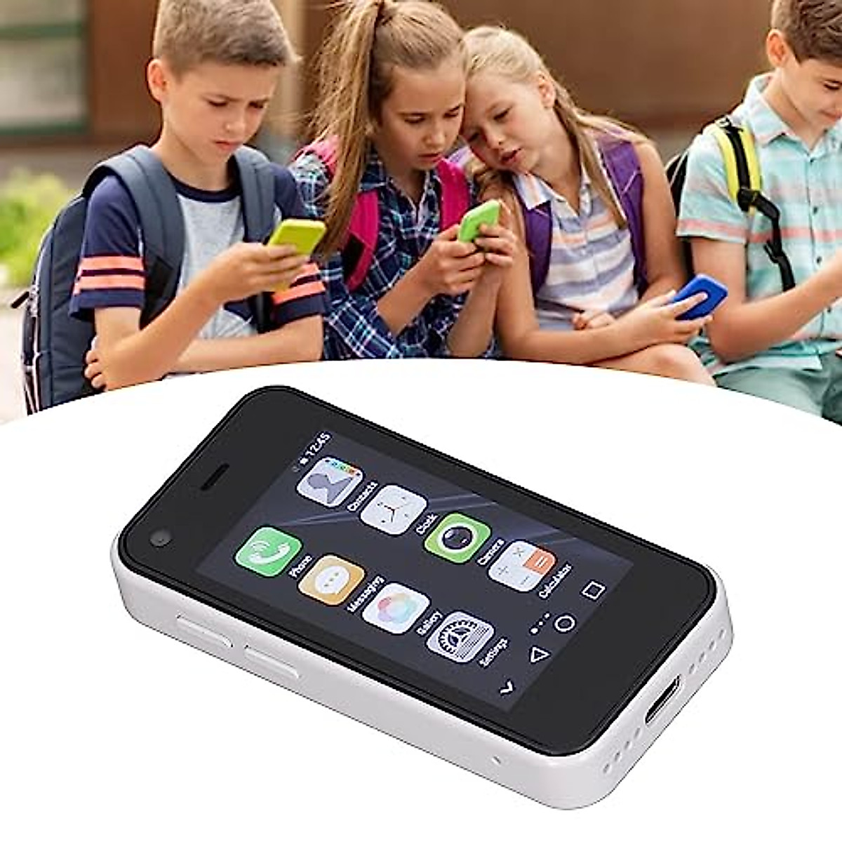 Rosvola Small 3G Smartphone, Quad Core 2.5 Inch Cellphone for Kids for Everyday Life (Pearl White)