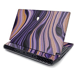 MightySkins Skin Compatible with Alienware Area-51M 17" (2019) - Purple Jewel | Protective, Durable, and Unique Vinyl Decal wrap Cover | Easy to Apply, Remove, and Change Styles | Made in The USA