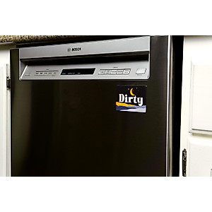 Boho Decor Dishwasher Magnet Clean Dirty Sign, Strong Clean Dirty Magnet for Dishwasher, Universal Dirty Clean Dishwasher Magnet Indicator for Kitchen Organization, Refrigerator Dish Wash Sign Magnet