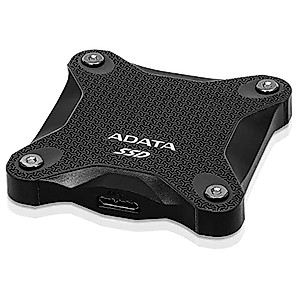 ADATA SD600Q 480GB Ultra-Speed Portable Durable External SSD - Up to 440MB/s - 3D NAND USB3.2 Black (ASD600Q-480GU31-CBK)