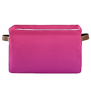 xigua Storage Basket Plain Pink Solid Color Storage Bin with Handle, Large Storage Cube Collapsible for Shelves Closet Bedroom Living Room 2PCS