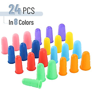 Mr. Pen- Hot Glue Gun Finger Protectors, 24 pcs, Silicone Finger Protectors, Finger Protectors, Finger Protectors for Hot Glue, Silicone Thimble, Hot Glue Finger Protectors, Finger Guard