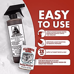 Topical Wound Spray Refill Bottle with Spray Trigger 16 oz - Wound Care Spray for Faster Healing of Scrapes, Cuts, and Wounds - Spray Solution for Equine, Pets, and Other Farm Animals