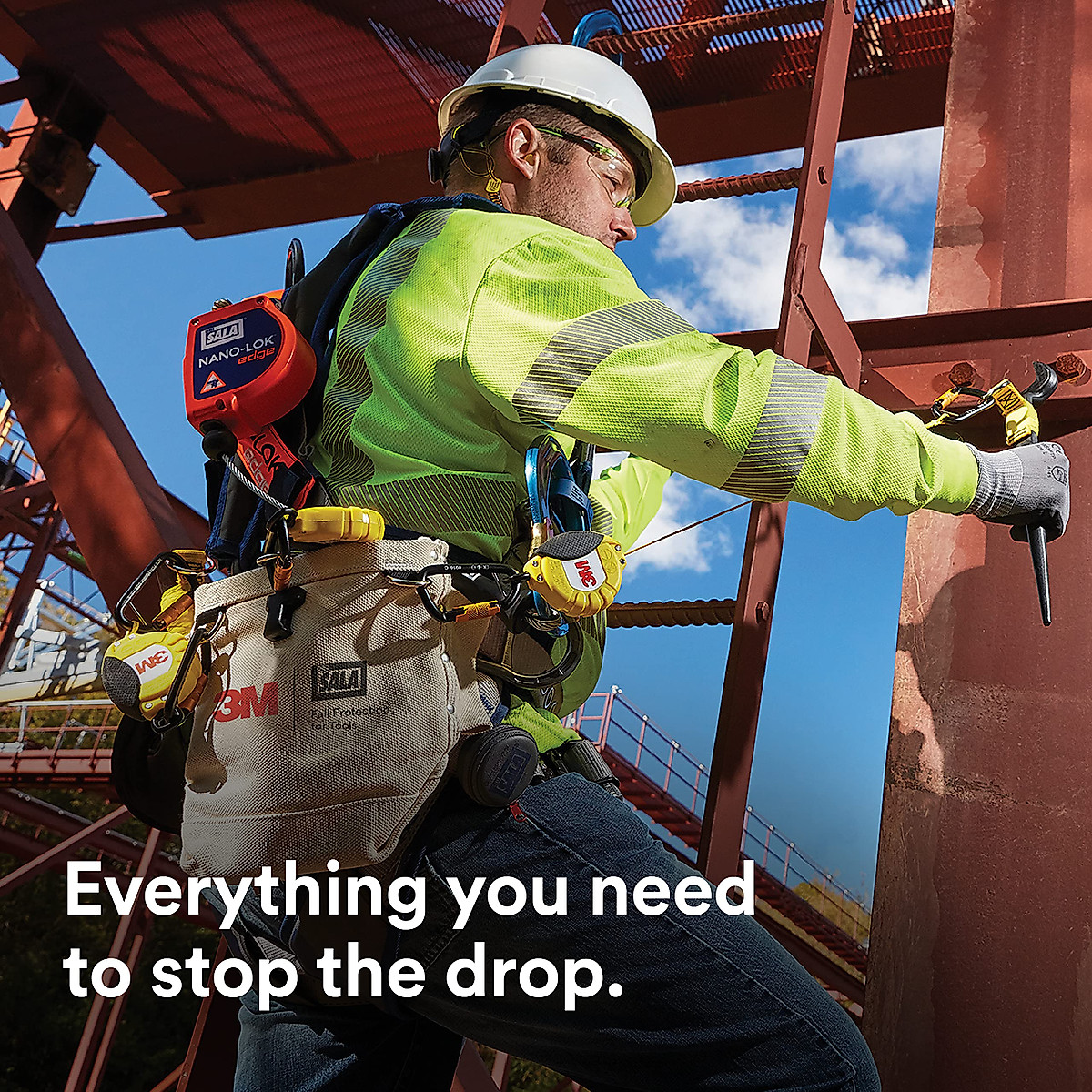 3M DBI-SALA Fall Protection For Tools, 1500003,Attachment Point with Single D-Ring, 05" X 225", On One End For Tools Up To 2 lb.s, 10-Pack