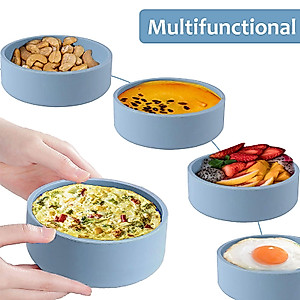 Silicone Air Fryer Egg Mold, 3 Pcs Reusable Air Fryer Egg Pan Nonstick Egg Bite Mold Silicone Egg Mold for Microwave Egg Cooker Eggwich Egg Muffin Egg Bites Maker for Oven Microwave