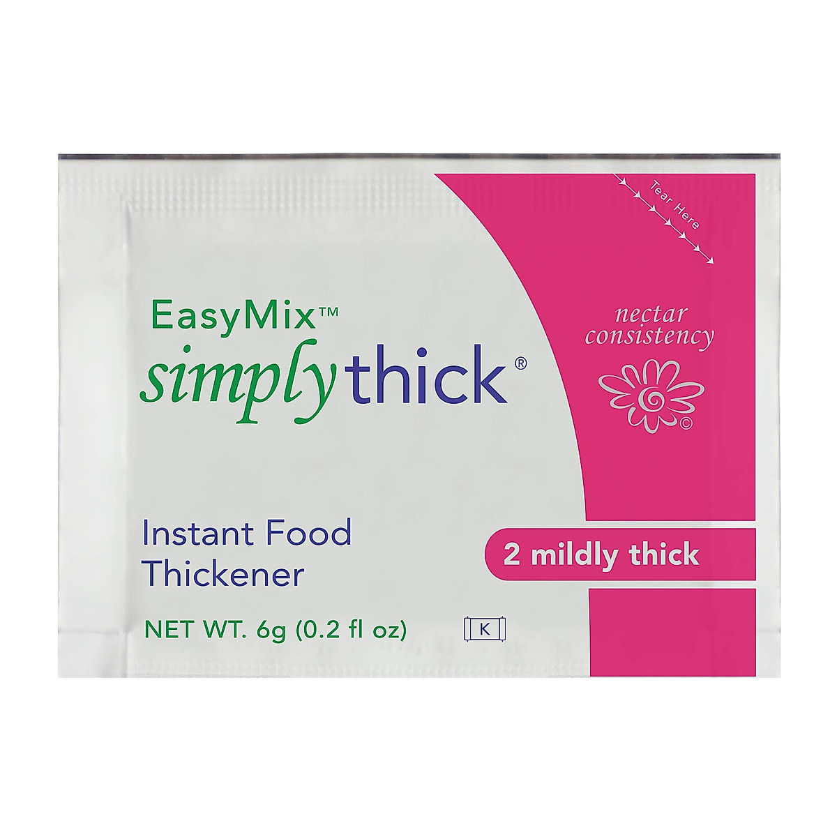 SimplyThick EasyMix | 200 Count of 6g Individual Packets | Gel Thickener for Those with Dysphagia & Swallowing Disorders | Creates an IDDSI Level 2 – Mildly Thick (Nectar Consistency)